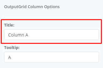 Output Grid - SpreadsheetWeb Help