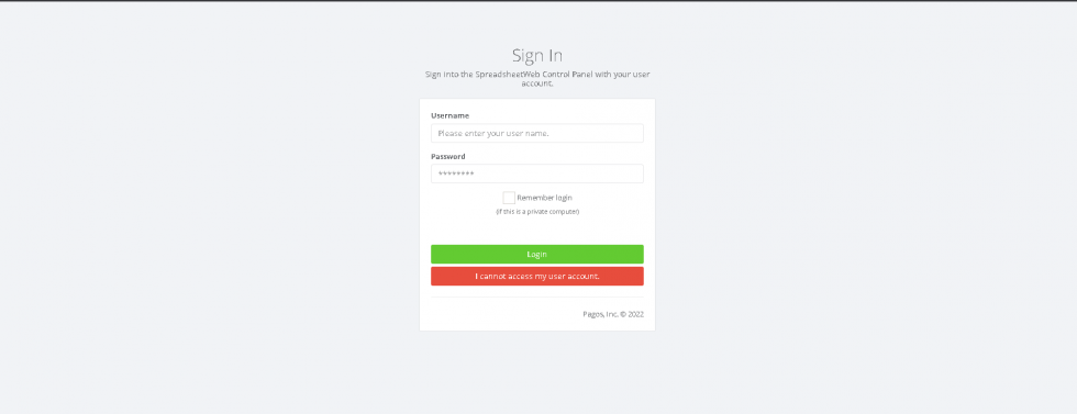 Creating a Web Application in Control Panel - SpreadsheetWeb Help