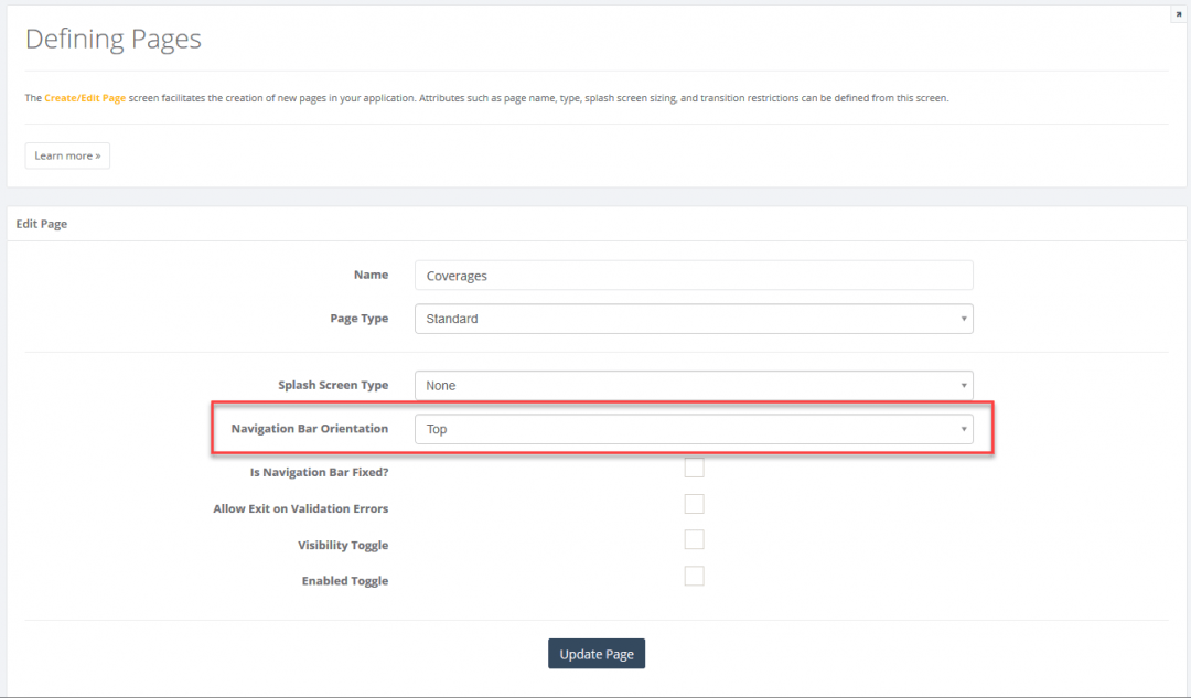 Navigation and Pages - SpreadsheetWeb Help