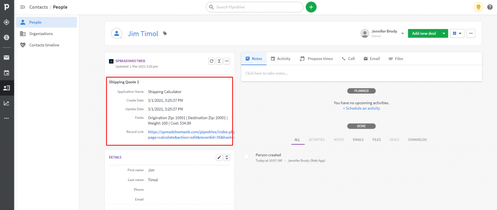 Pipedrive Applications - SpreadsheetWeb Help