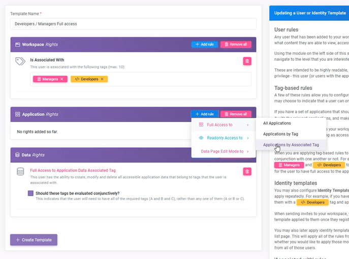 Identity Templates - SpreadsheetWeb Help