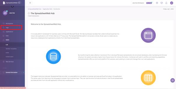 Tags - SpreadsheetWeb Help