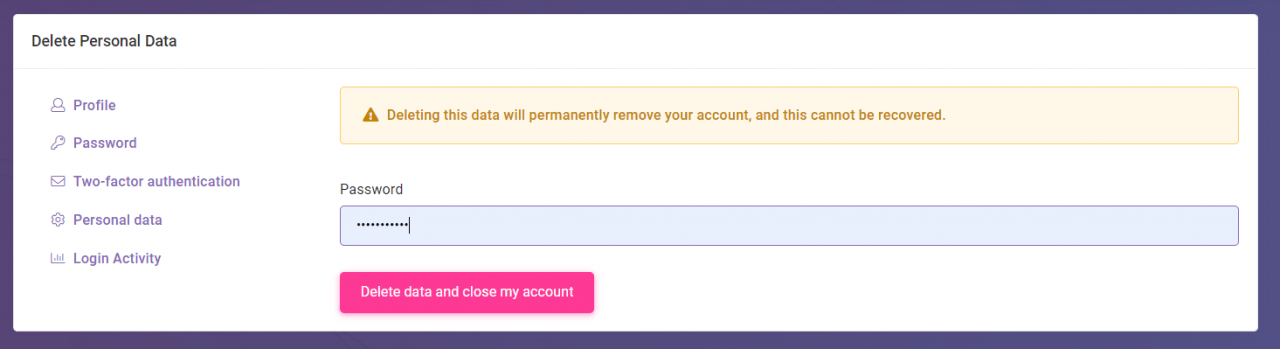 Account Page - SpreadsheetWeb Help