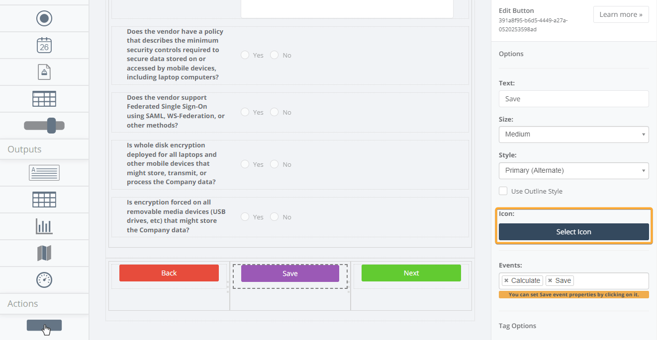 Button Control - SpreadsheetWeb Help