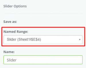 Slider - SpreadsheetWeb Help