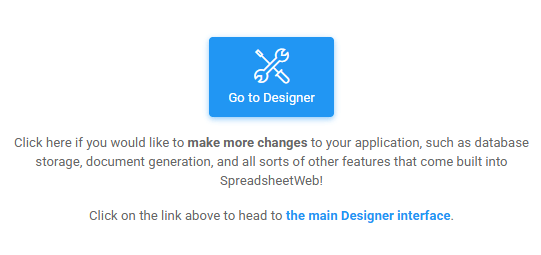 Automated App Generation - SpreadsheetWeb Help