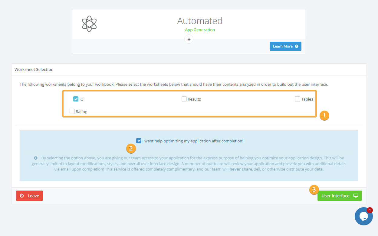 Automated App Generation - SpreadsheetWeb Help