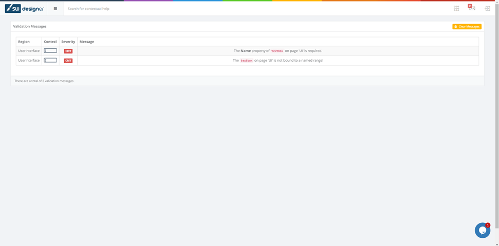 Validation Messages - SpreadsheetWeb Help