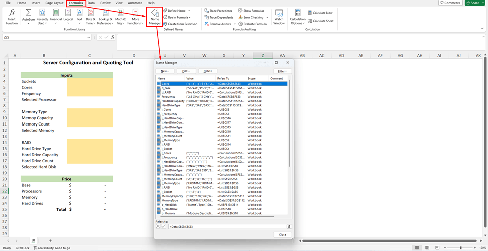 Validation Messages - SpreadsheetWeb Help